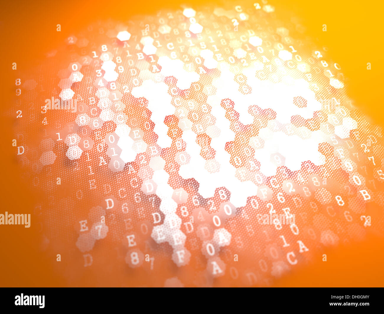 Orange digital binary background hi-res stock photography and images ...