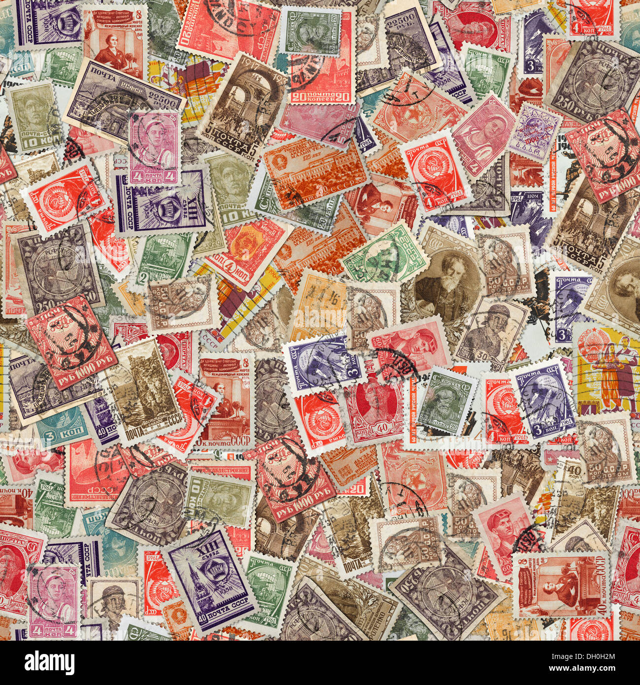 Seamless Texture of Postage Stamps Stock Photo - Alamy