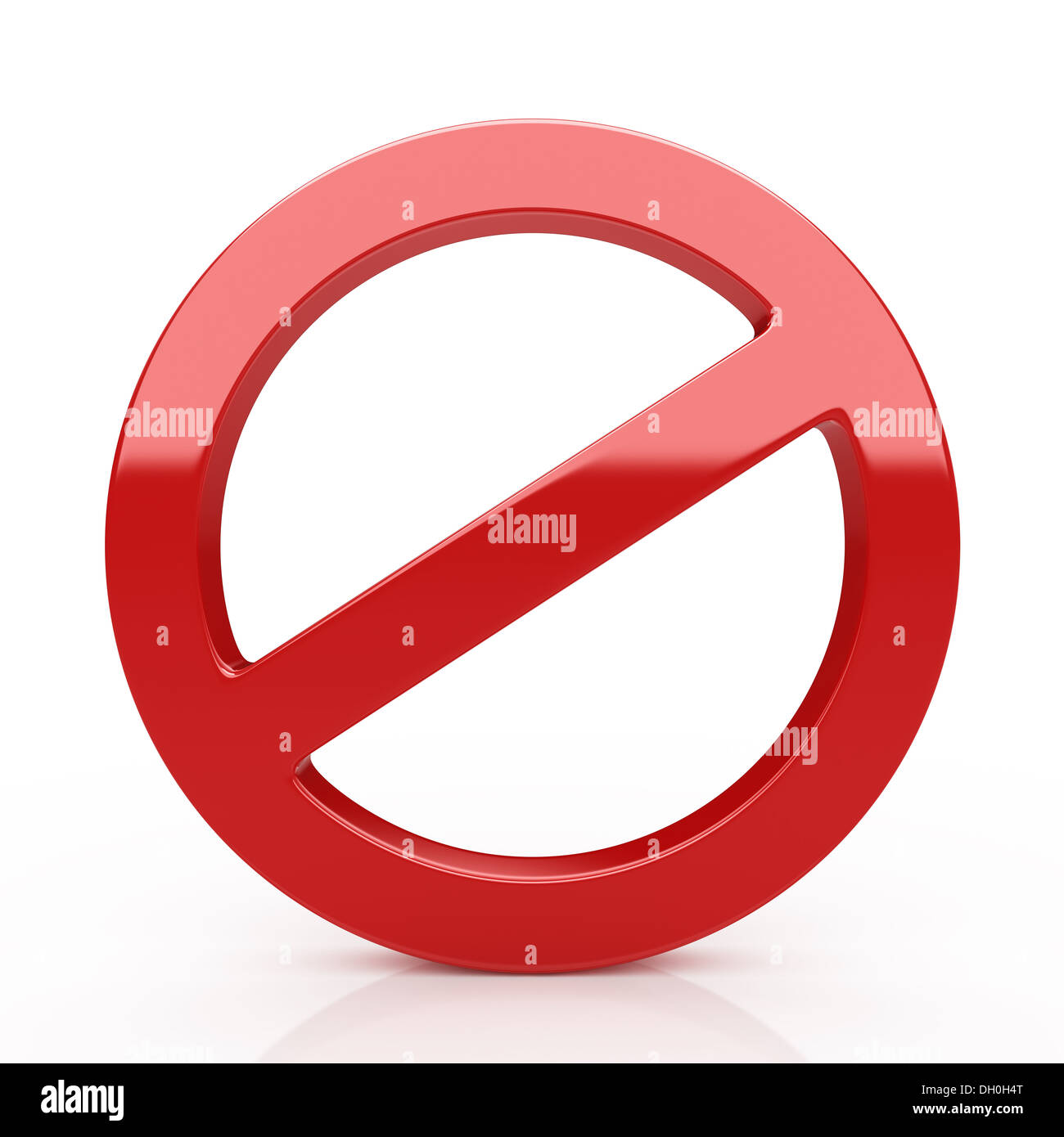 3d forbidden sign isolated on the white background Stock Photo - Alamy