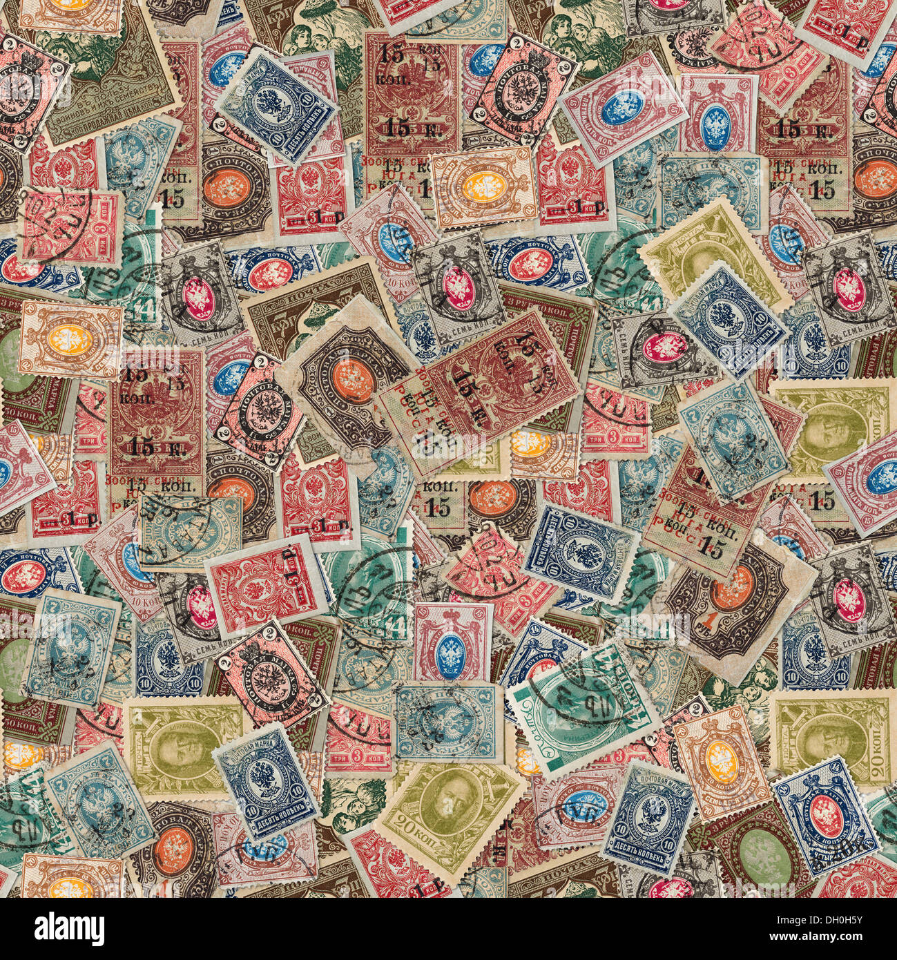 Seamless Texture of Postage Stamps Stock Photo - Alamy