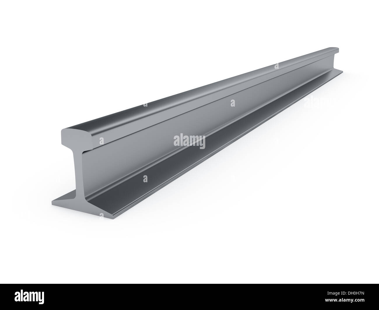 3d illustration of steel girder rail isolated on white background Stock ...