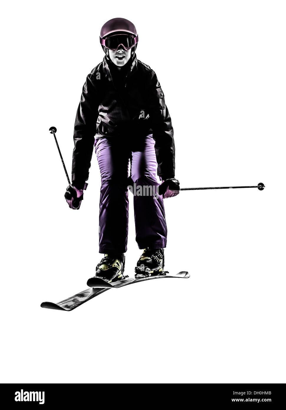 Skier Silhouette Cut Out Stock Images & Pictures - Alamy