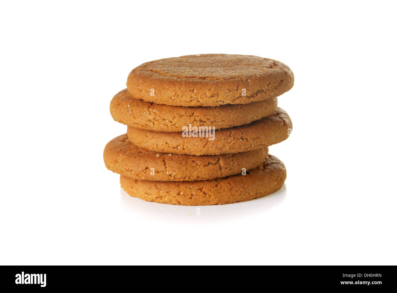Stack of biscuits on a white background Stock Photo - Alamy