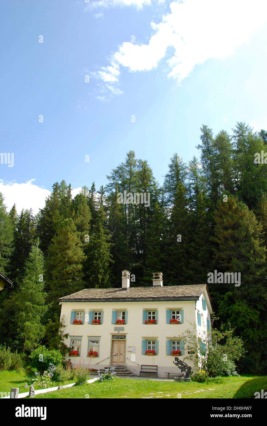 Nietzsche House in Sils Maria, Engadin, Graubuenden, Grisons ...