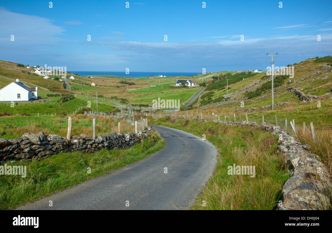 County Galway, Ireland: Country road in the Connemara Region near ...