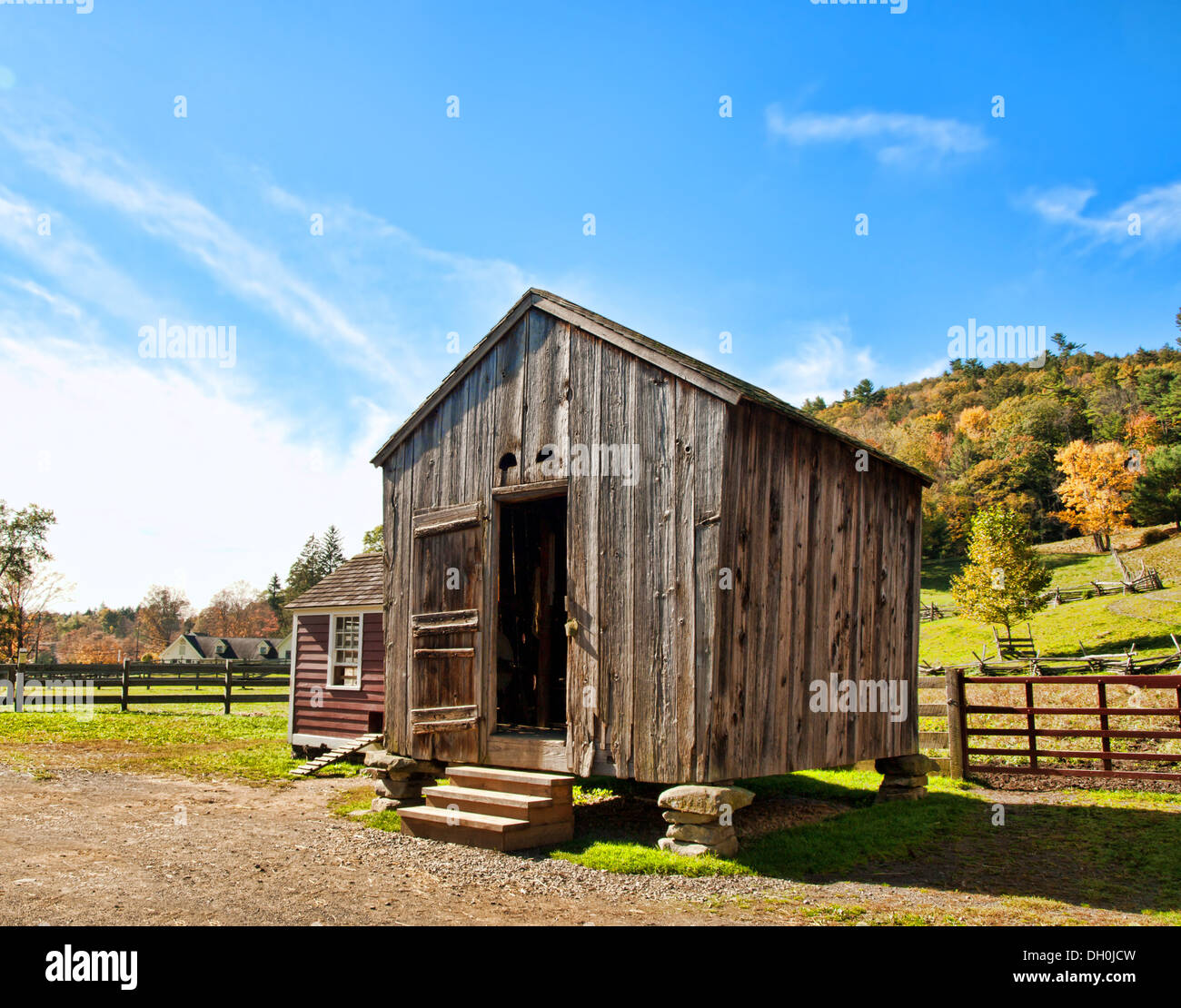 agricultural structure called a corn crib for the drying of yellow ...