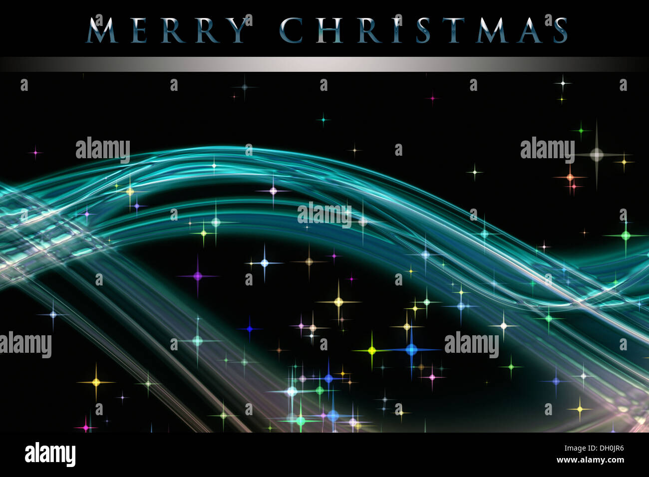 Fantastic Christmas wave design with glowing stars Stock Photo - Alamy