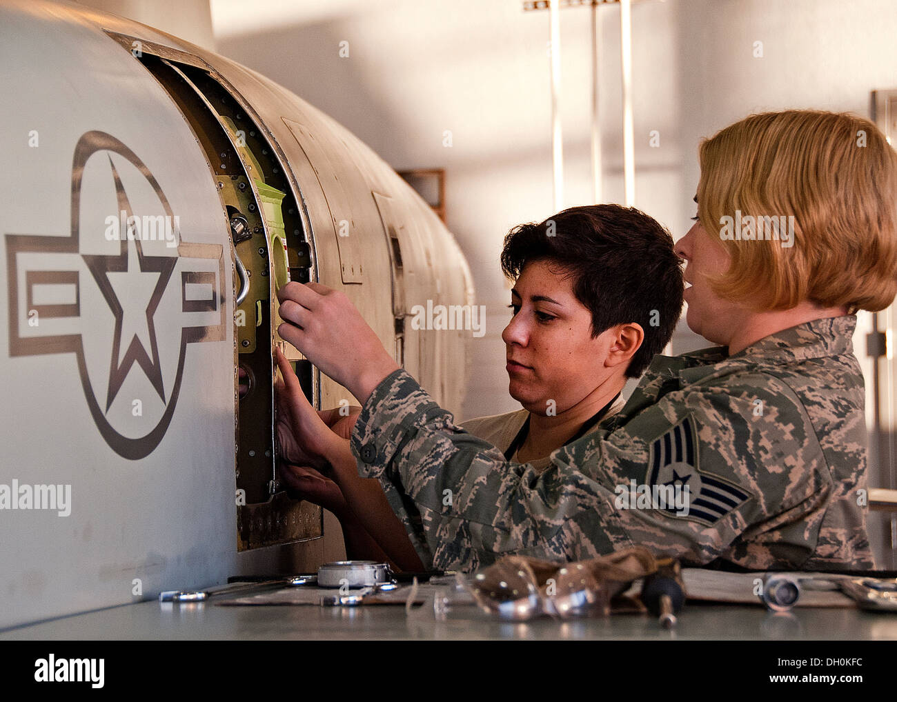 U.S. Air Force Senior Airman Alek Reynolds and Instructor Staff Sgt ...