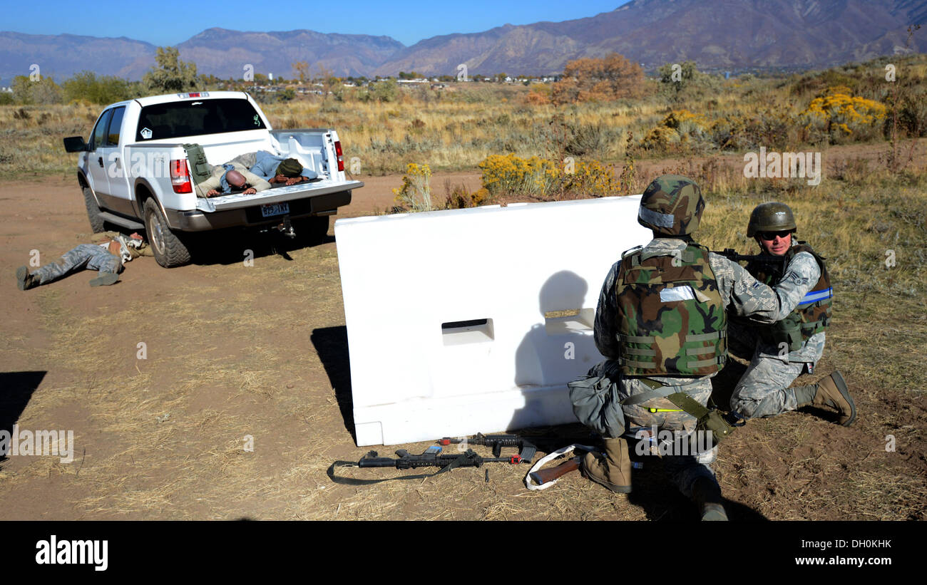 Air Force members of the 729th Air Control Squadron confirm the threat ...