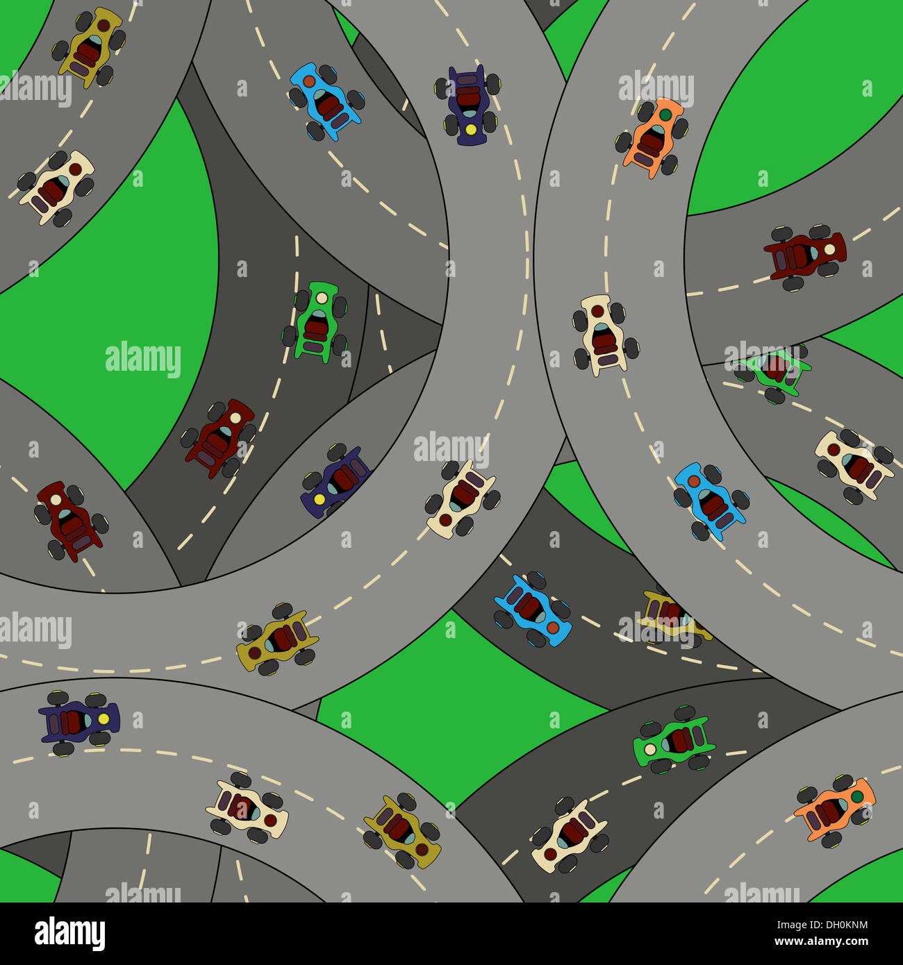 Kart racing pattern Stock Photo - Alamy