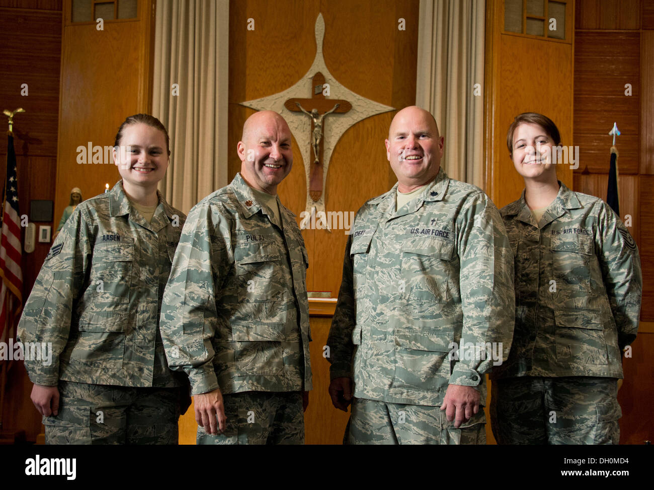 The 133rd Chapel staff, pose for a picture before a worship service ...