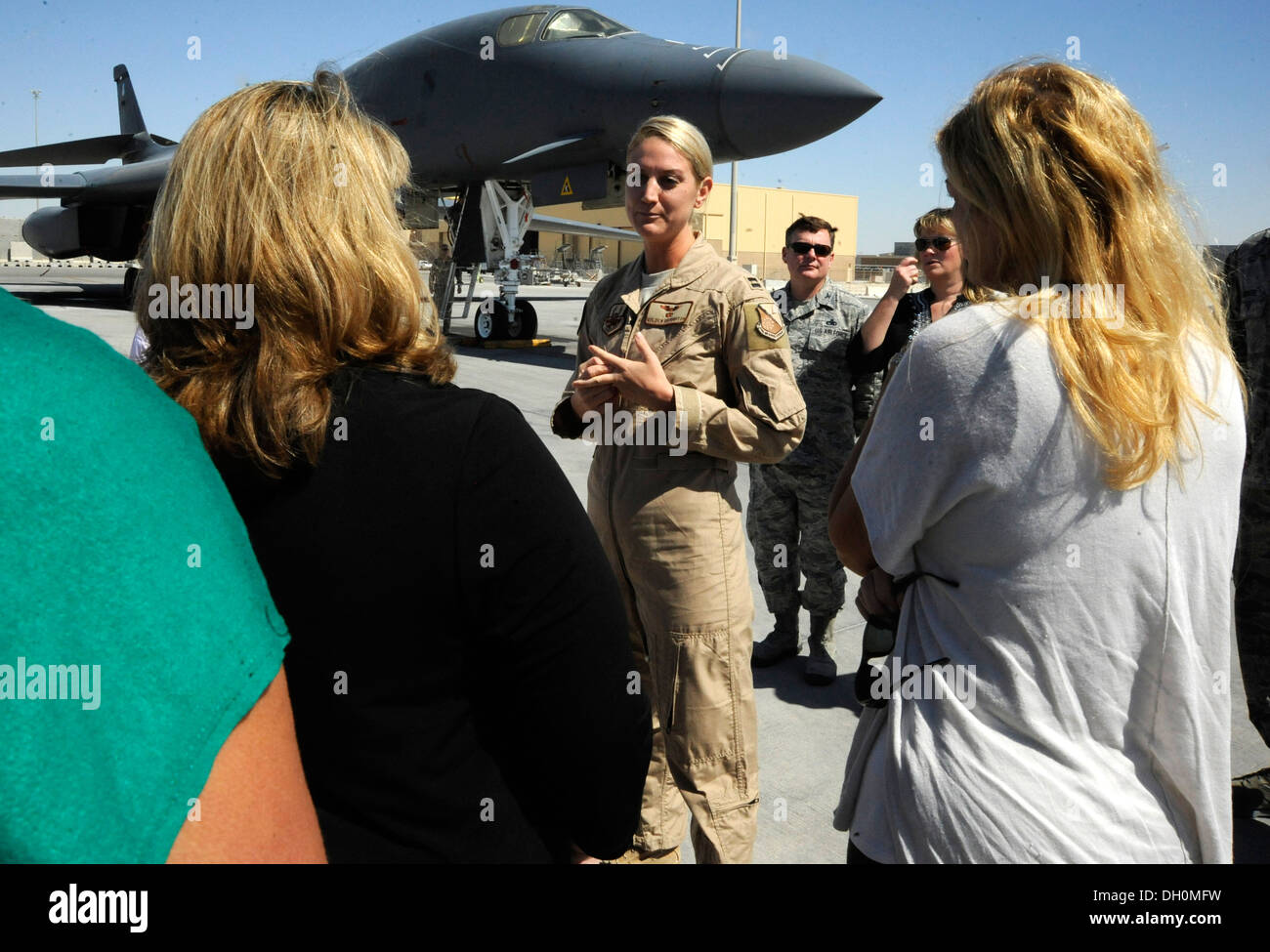 Capt. Golden Broughton gives military spouses a B-1B Lancer mission ...