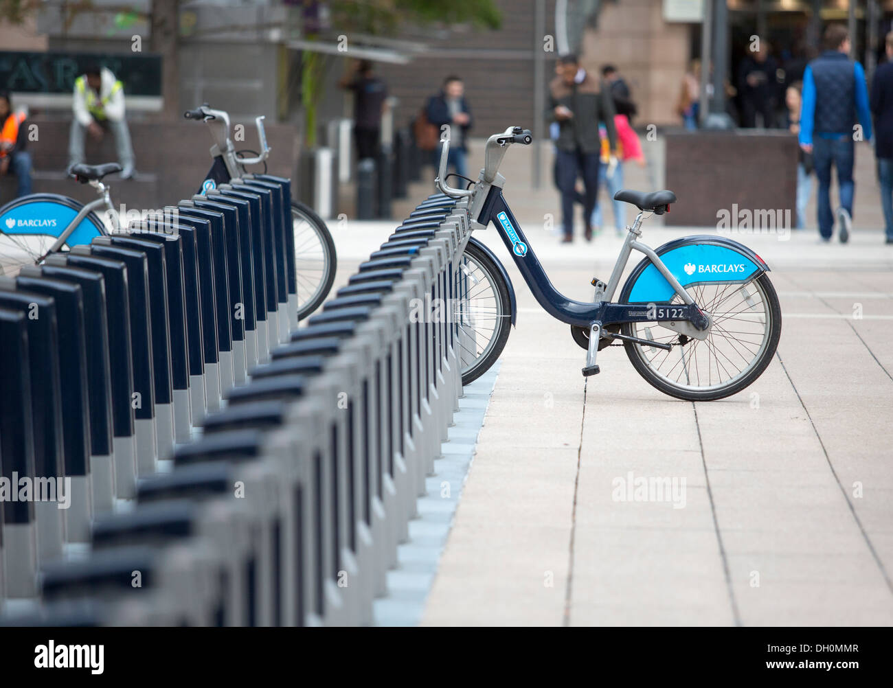 26/10/2013 Barclays bikes aka Boris Bikes, Canary Wharf, Docklands ...