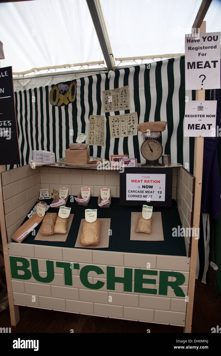 World War 2 butchers shop Stock Photo - Alamy