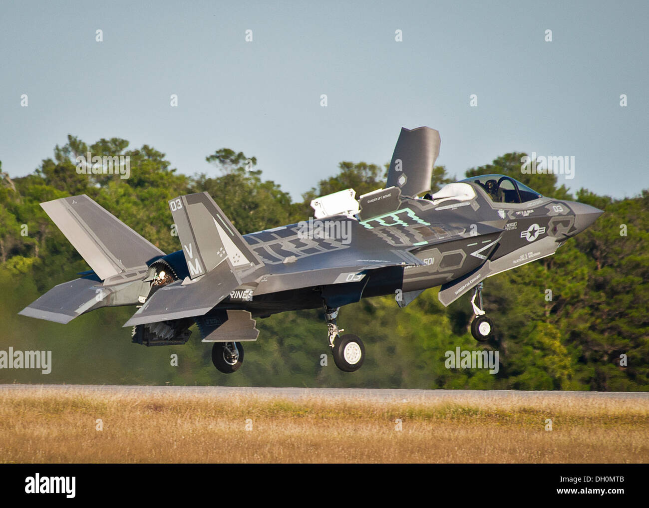 F-35B joint strike fighter lifts off from the runway during the first ...