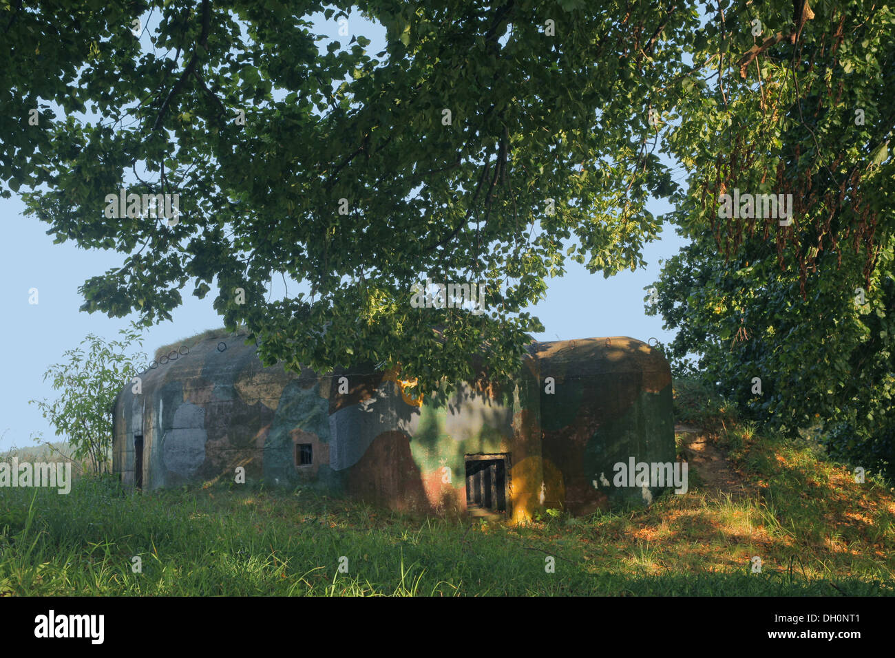 old concrete defense bunker from second world war Stock Photo - Alamy