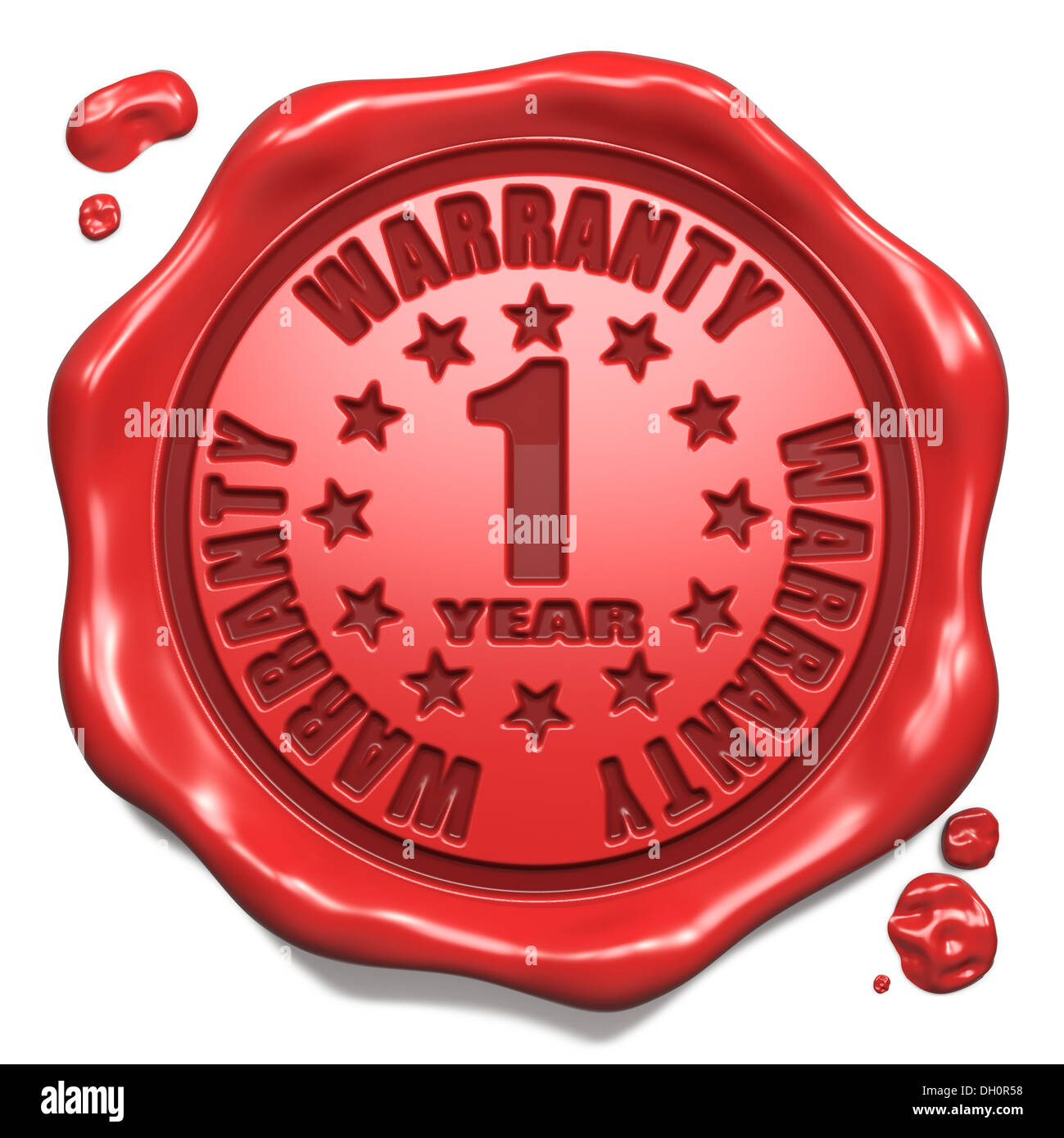 1 year warranty stamp hi-res stock photography and images - Alamy
