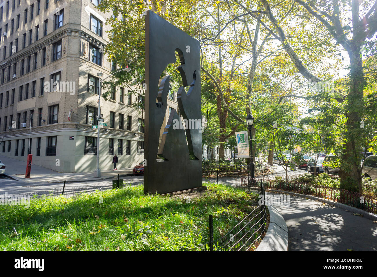 The Ralph Ellison Memorial on Riverside Drive in Harlem in New York ...