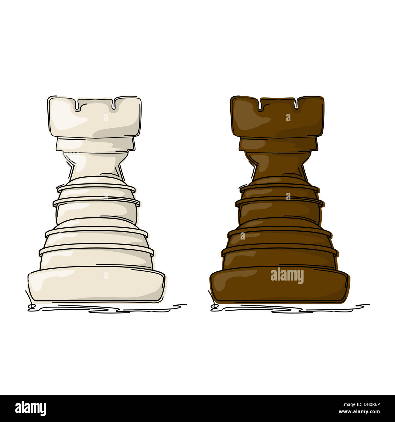 Chess tower white rook hi-res stock photography and images - Alamy