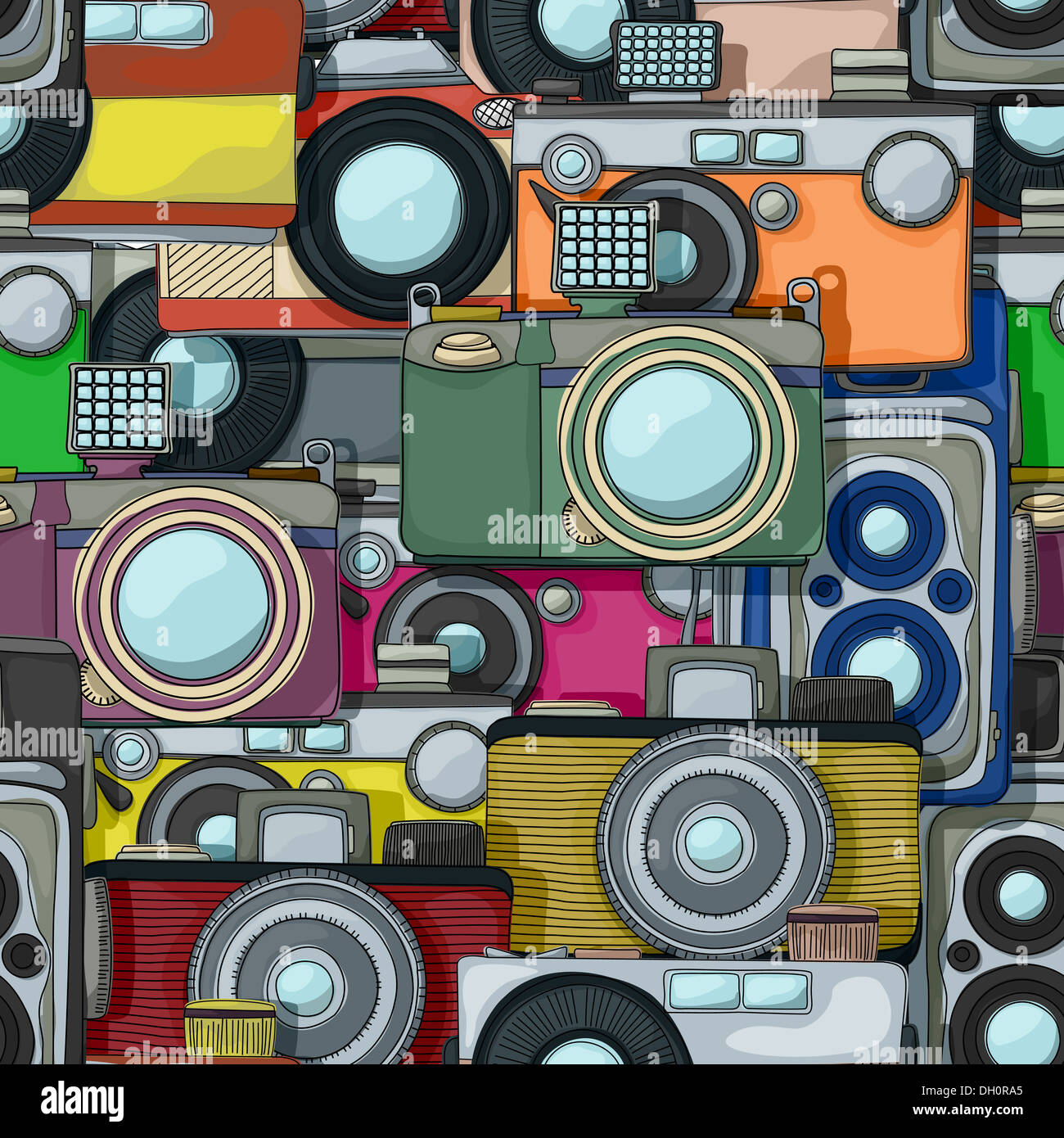 Vintage camera pattern hi-res stock photography and images - Alamy