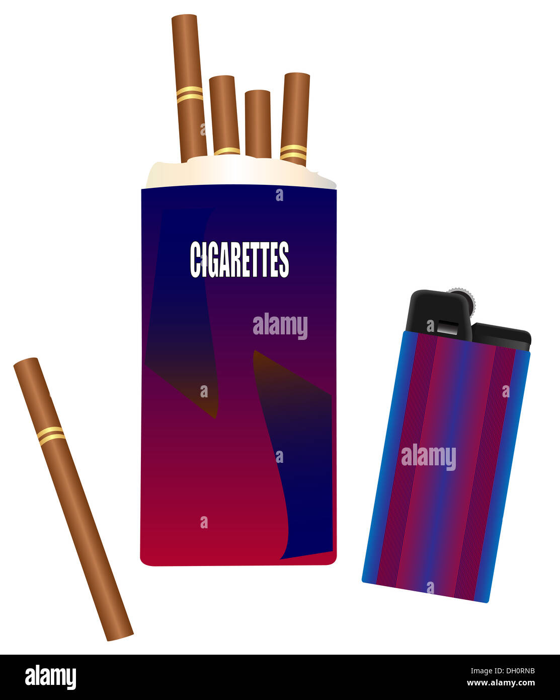 Packet of cigarettes Cut Out Stock Images & Pictures - Alamy