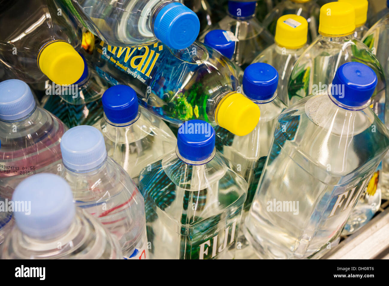 Bottled water is seen in a supermarket in New York Stock Photo - Alamy