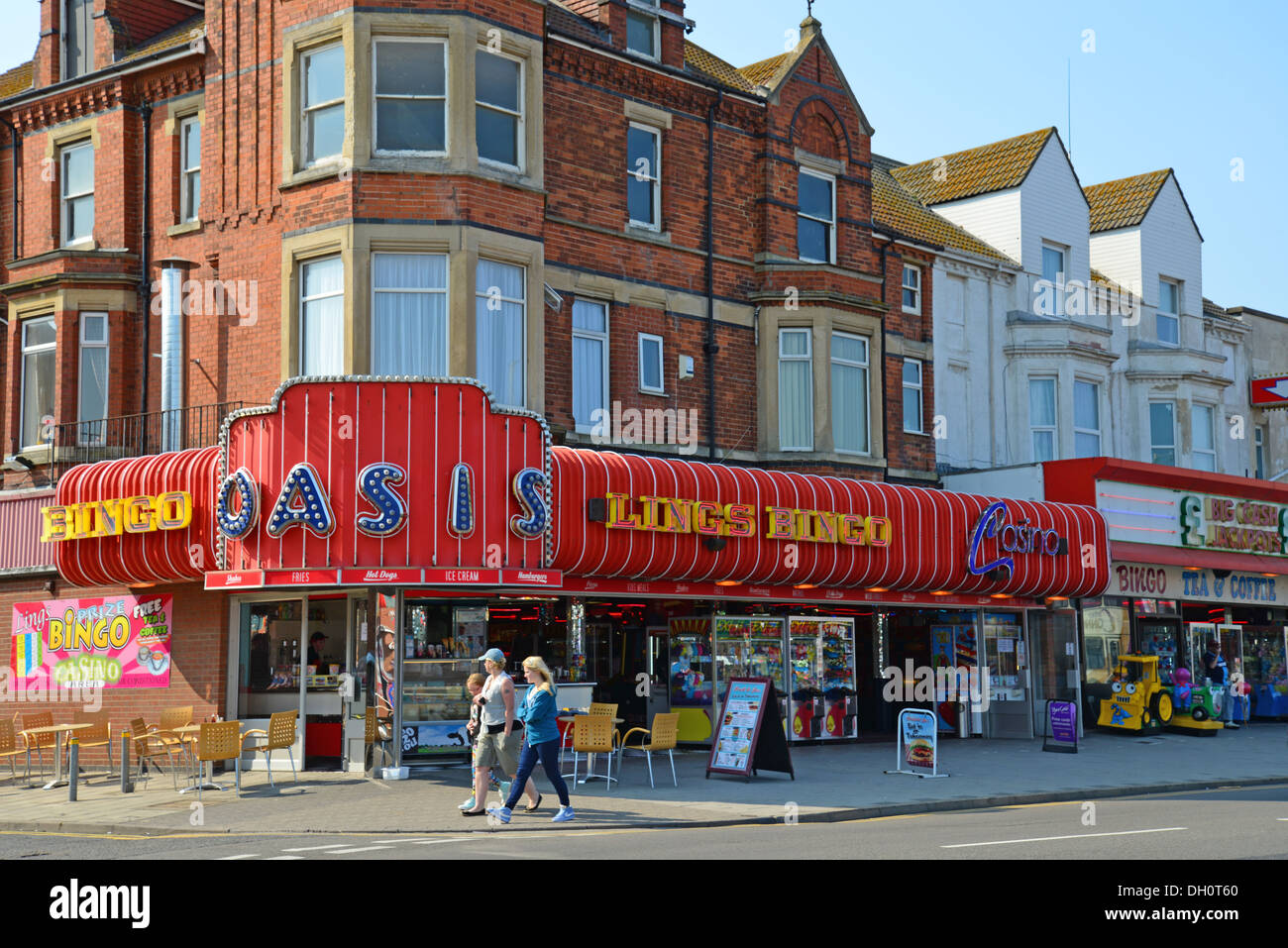 Oasis amusement arcade on Grand Parade, Skegness, Lincolnshire, England ...