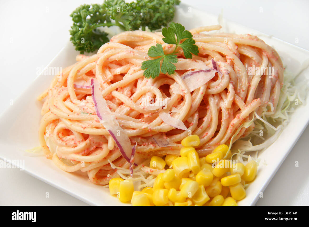 Cod roe pasta salad Stock Photo - Alamy