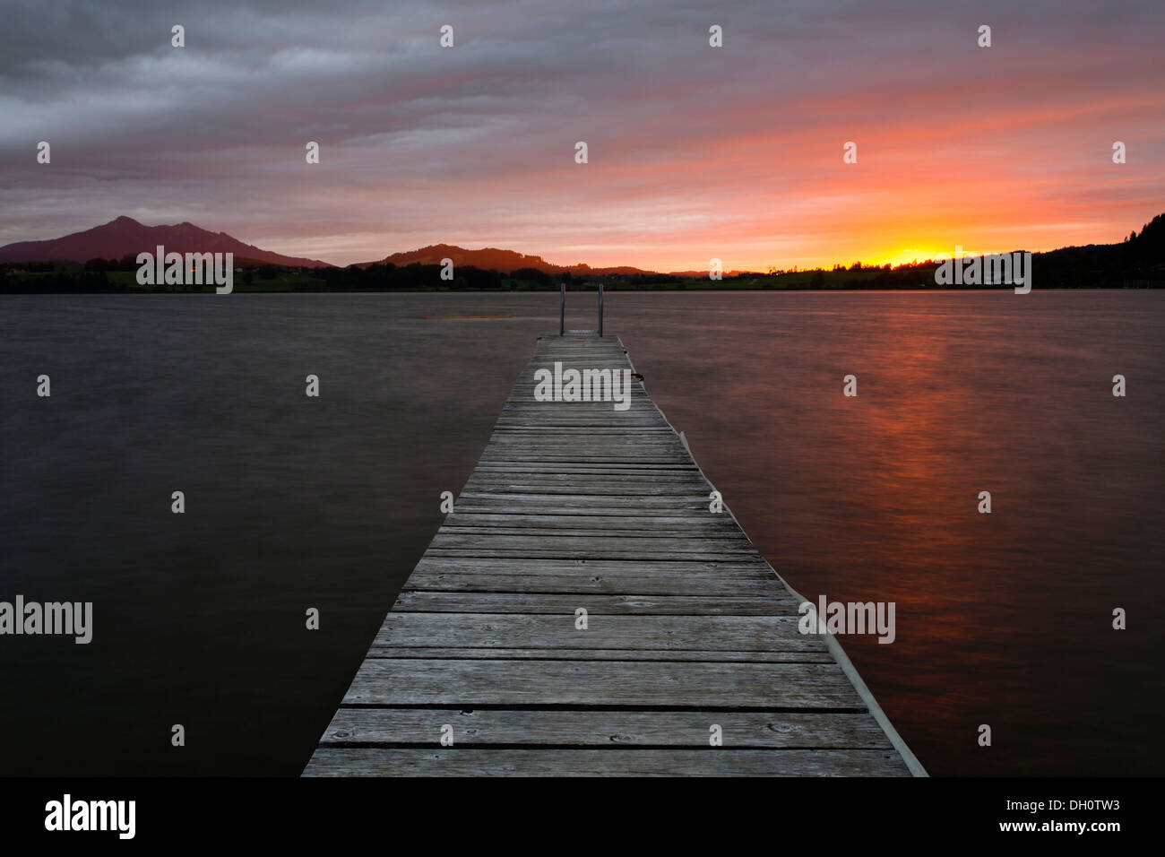 Boardwalk Lake Hopfensee In Bavaria High Resolution Stock Photography ...