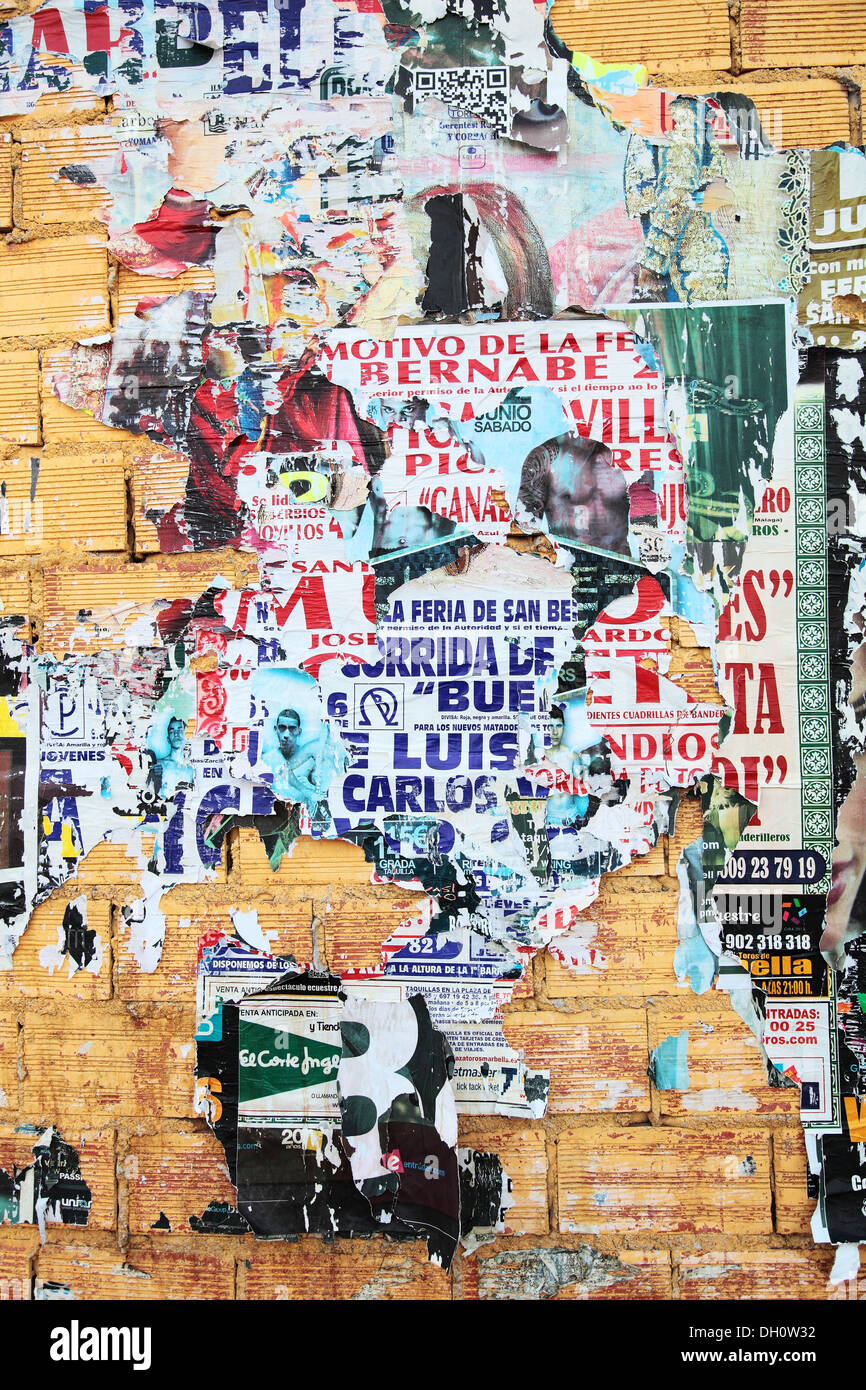 Poster On Wall Brick Wall