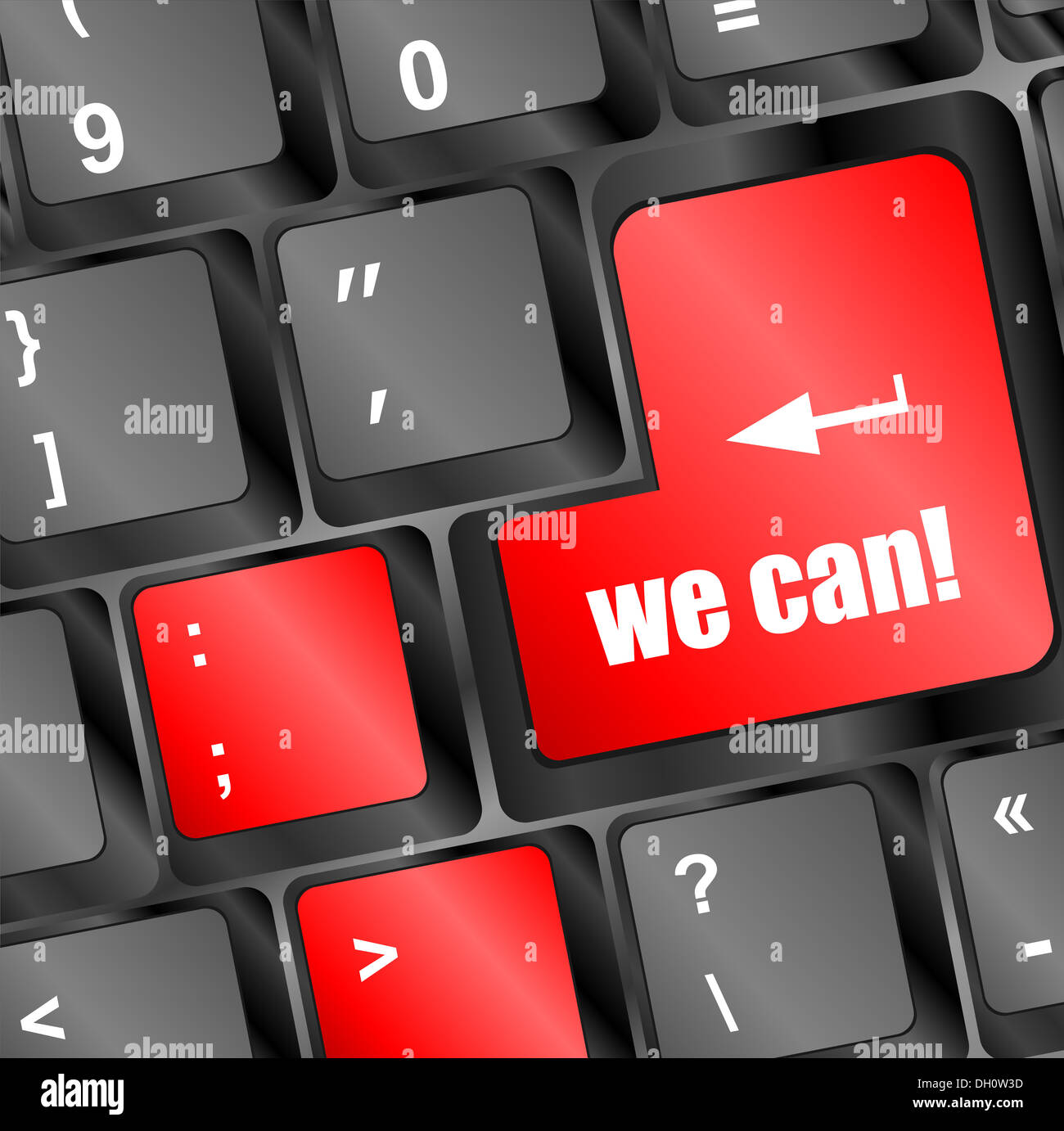 we can button on computer keyboard key Stock Photo - Alamy