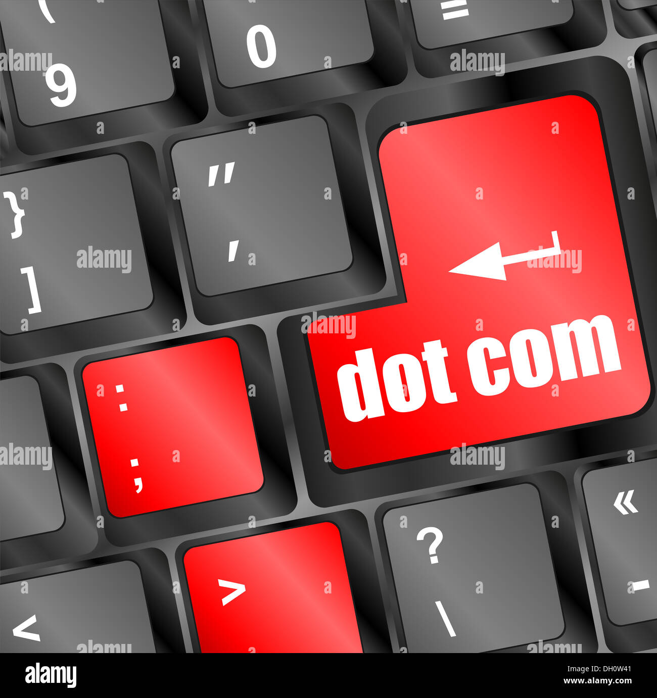 dot com button on computer keyboard key Stock Photo - Alamy