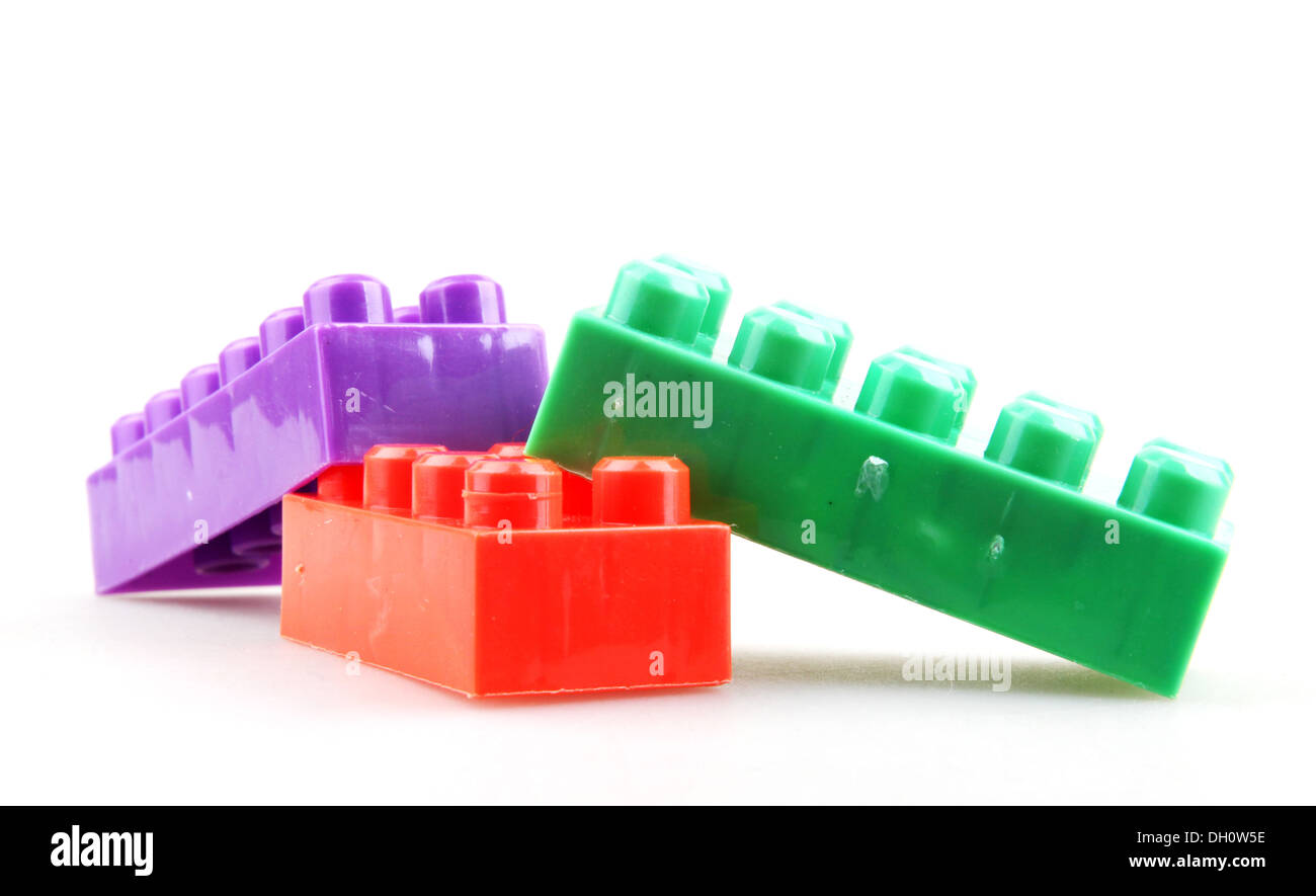 Plastic building blocks Stock Photo - Alamy