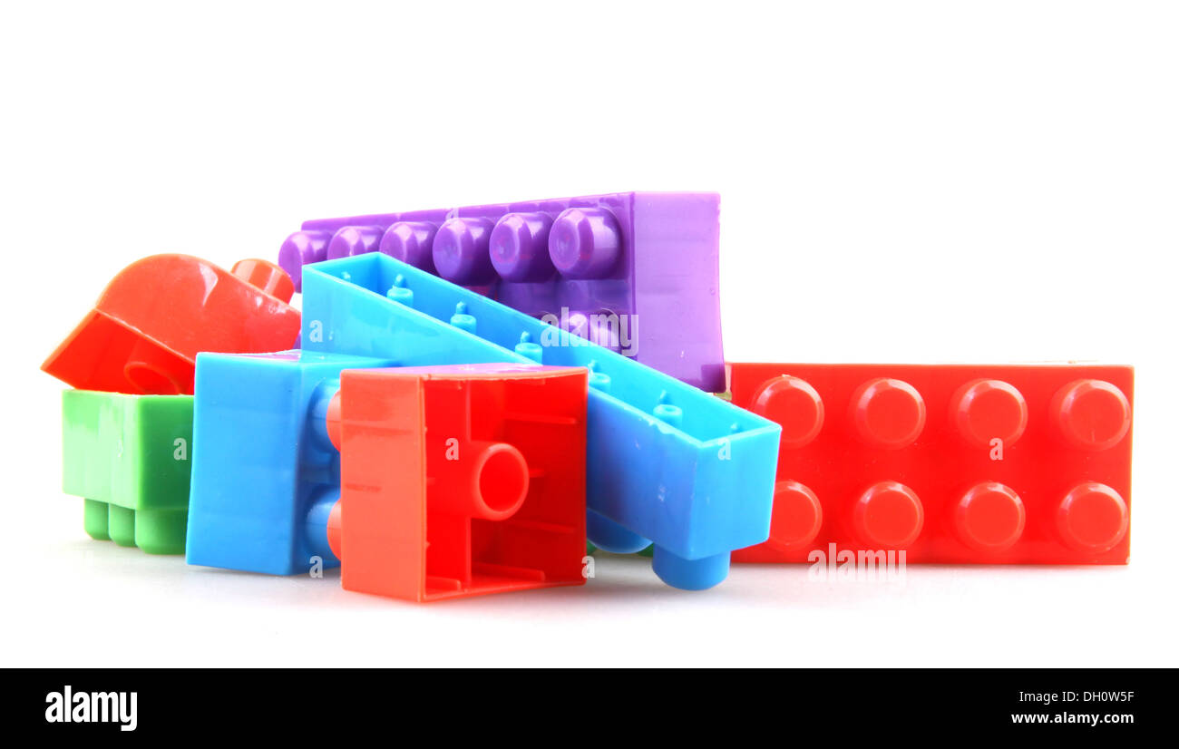 Plastic building blocks Stock Photo - Alamy