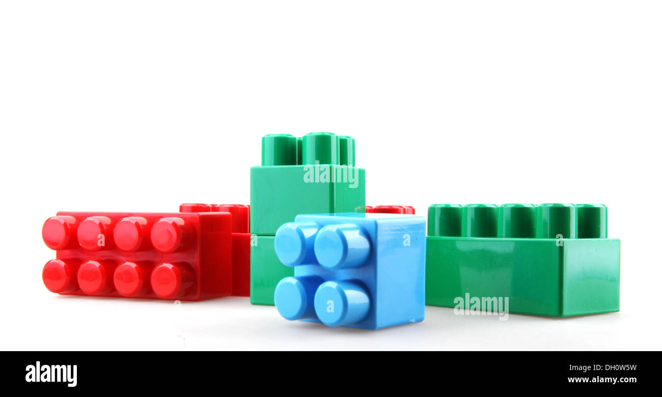 Plastic building blocks Stock Photo - Alamy