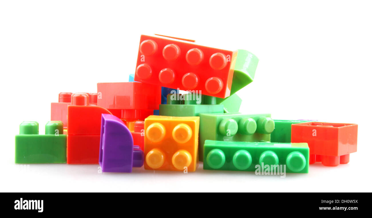 Plastic building blocks Stock Photo - Alamy