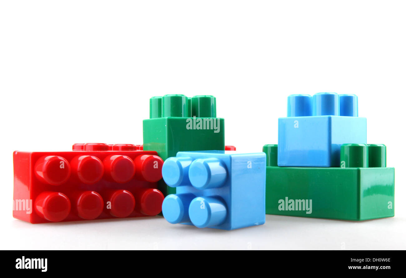 Plastic building blocks Stock Photo - Alamy