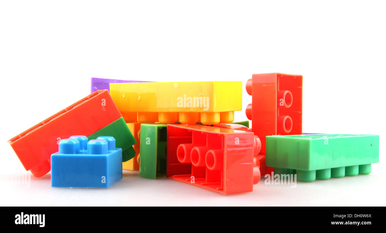 Plastic building blocks Stock Photo - Alamy