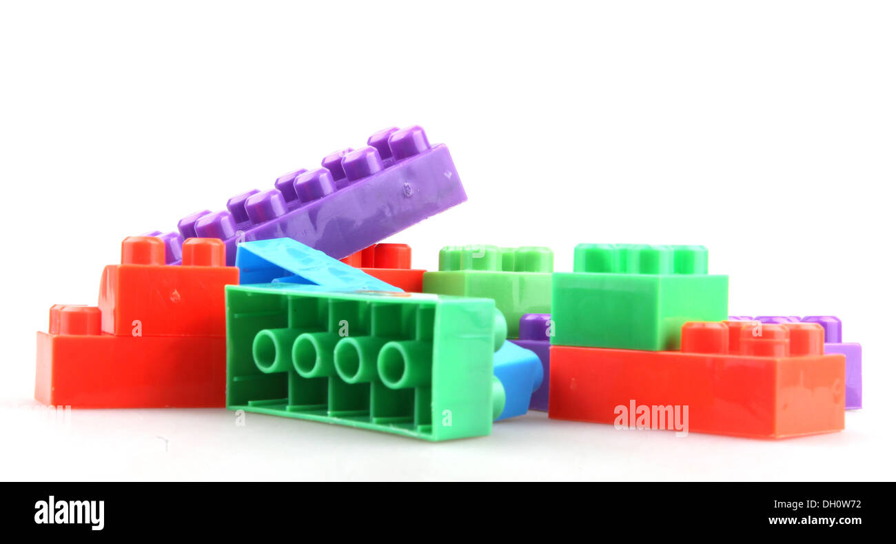 Plastic building blocks Stock Photo - Alamy