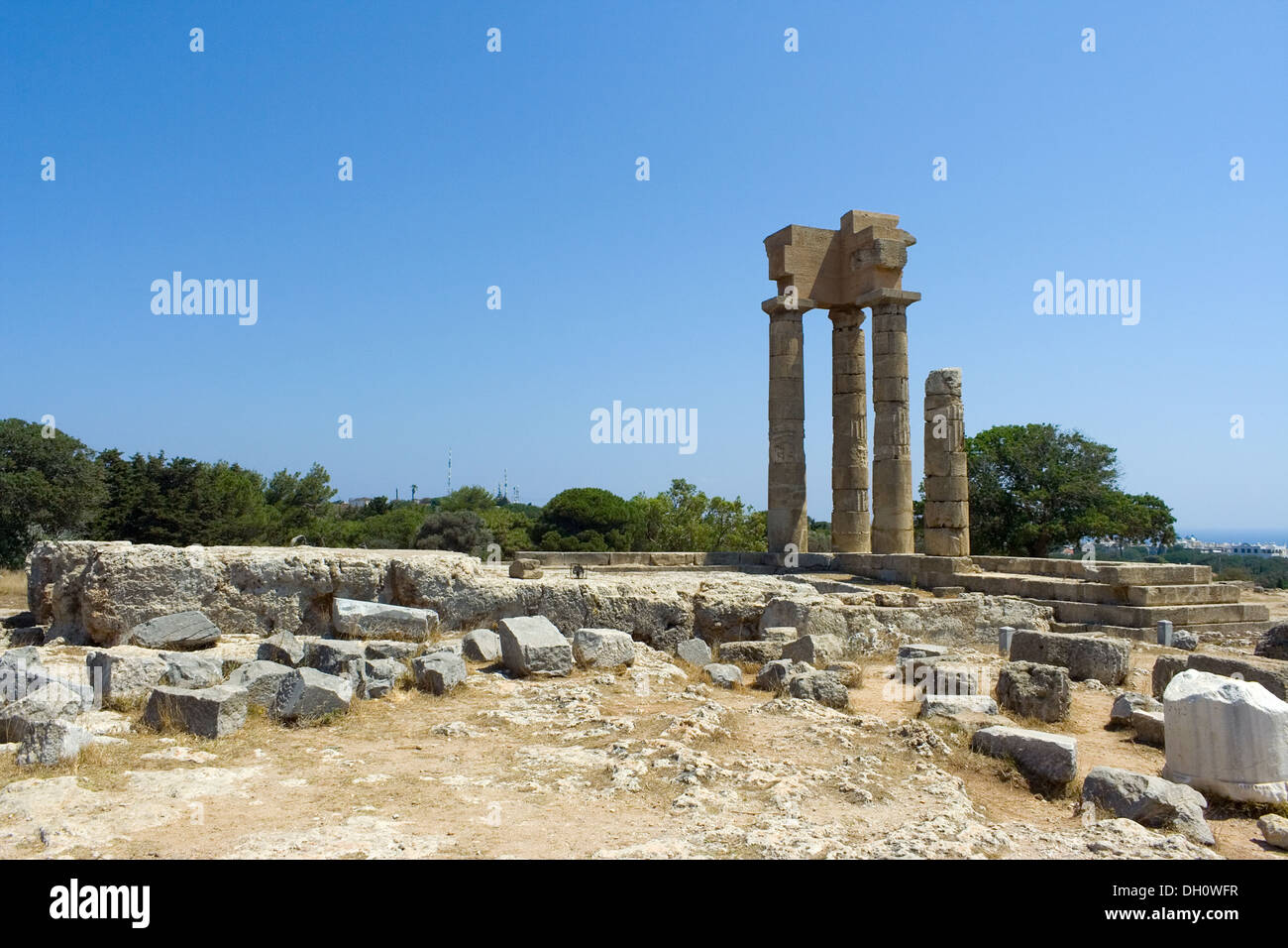 Partial reconstruction of the ancient Temple of Pythian Apollo, mt ...
