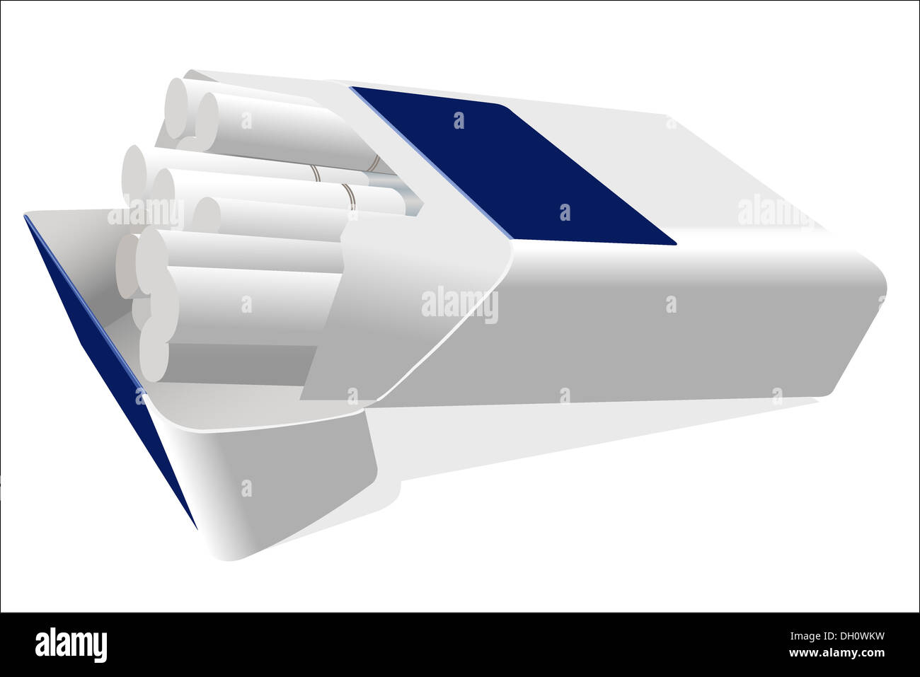 Open pack of cigarettes Stock Photo - Alamy