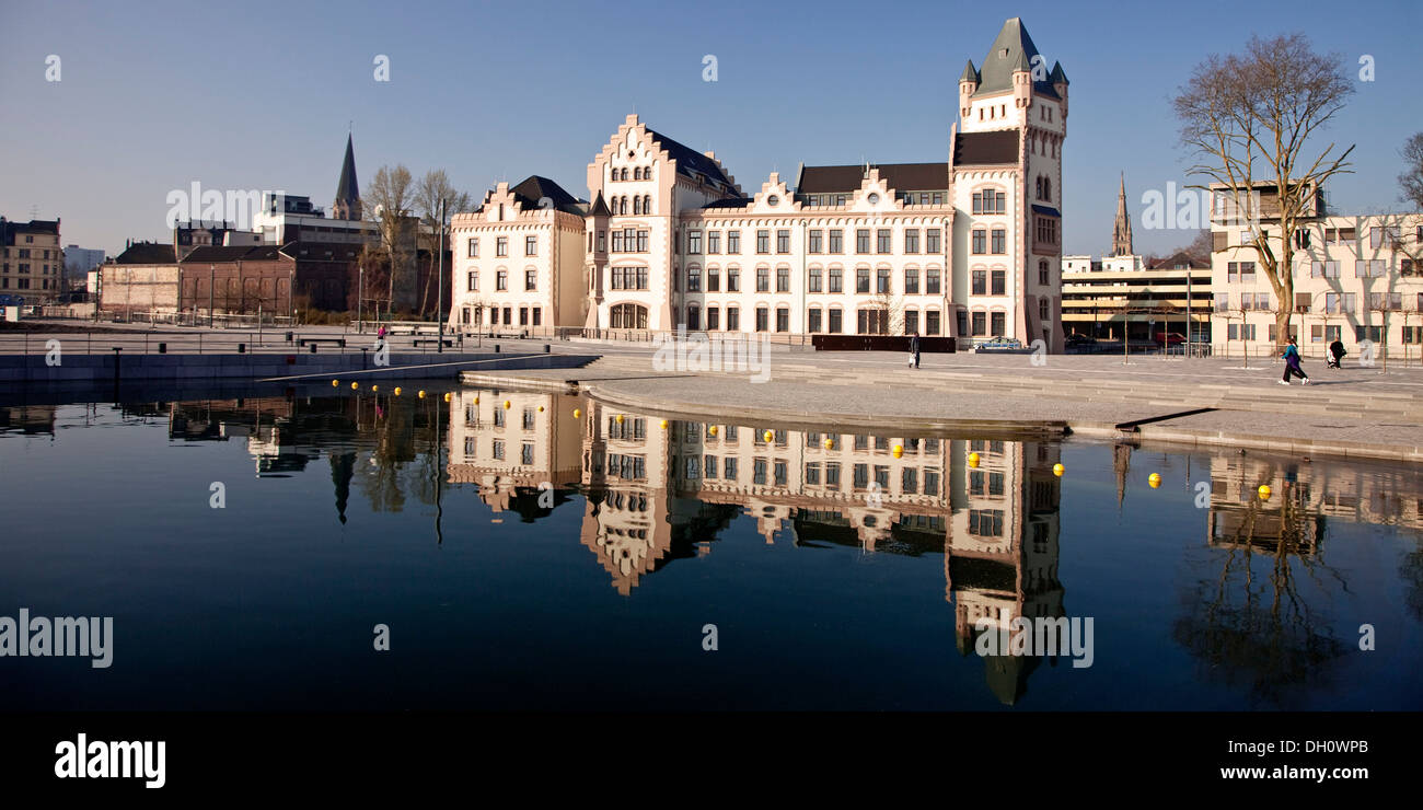 Phoenix-See lake and Hoerder Burg Castle, Dortmund, Ruhr district ...