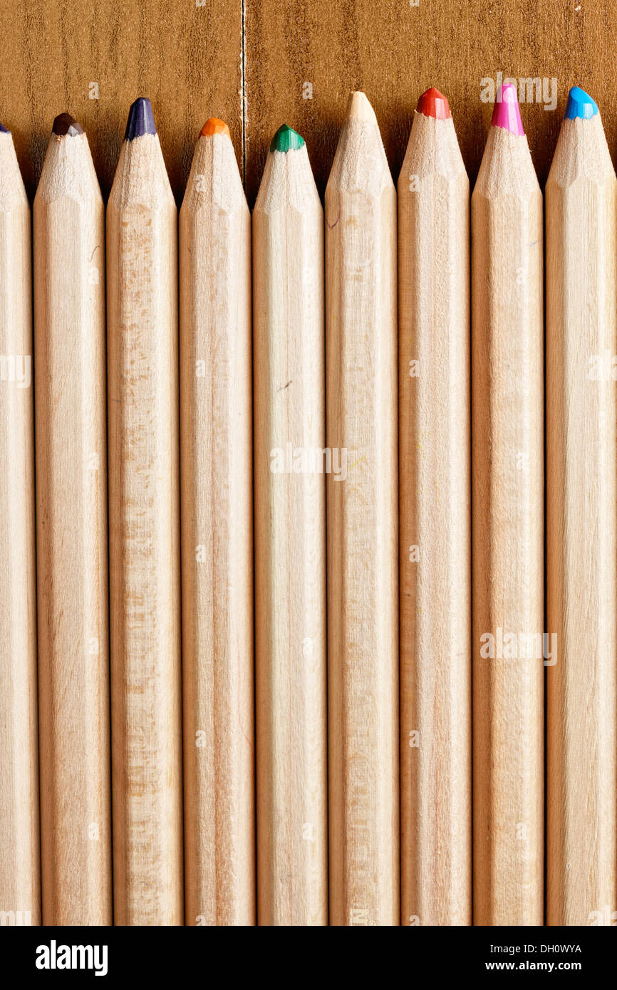 Row of blunt pencils Stock Photo - Alamy