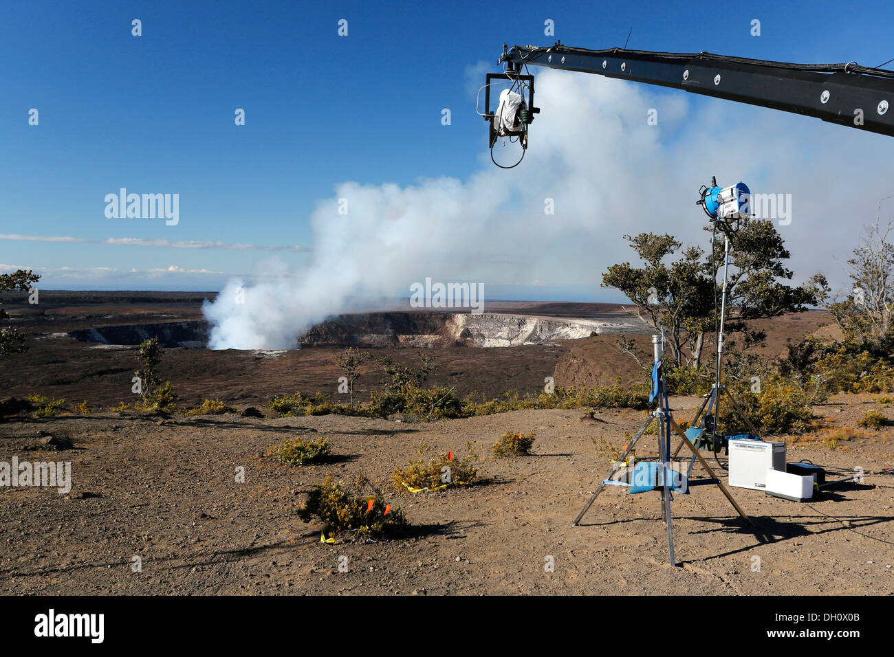Camera rig, BBC2 Volcano Live 4-4 Broadcast, Kilauea Overlook, Hawaii ...