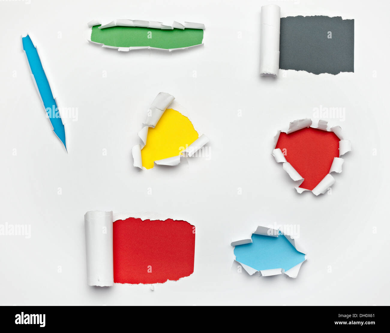 paper hole ripped Stock Photo - Alamy