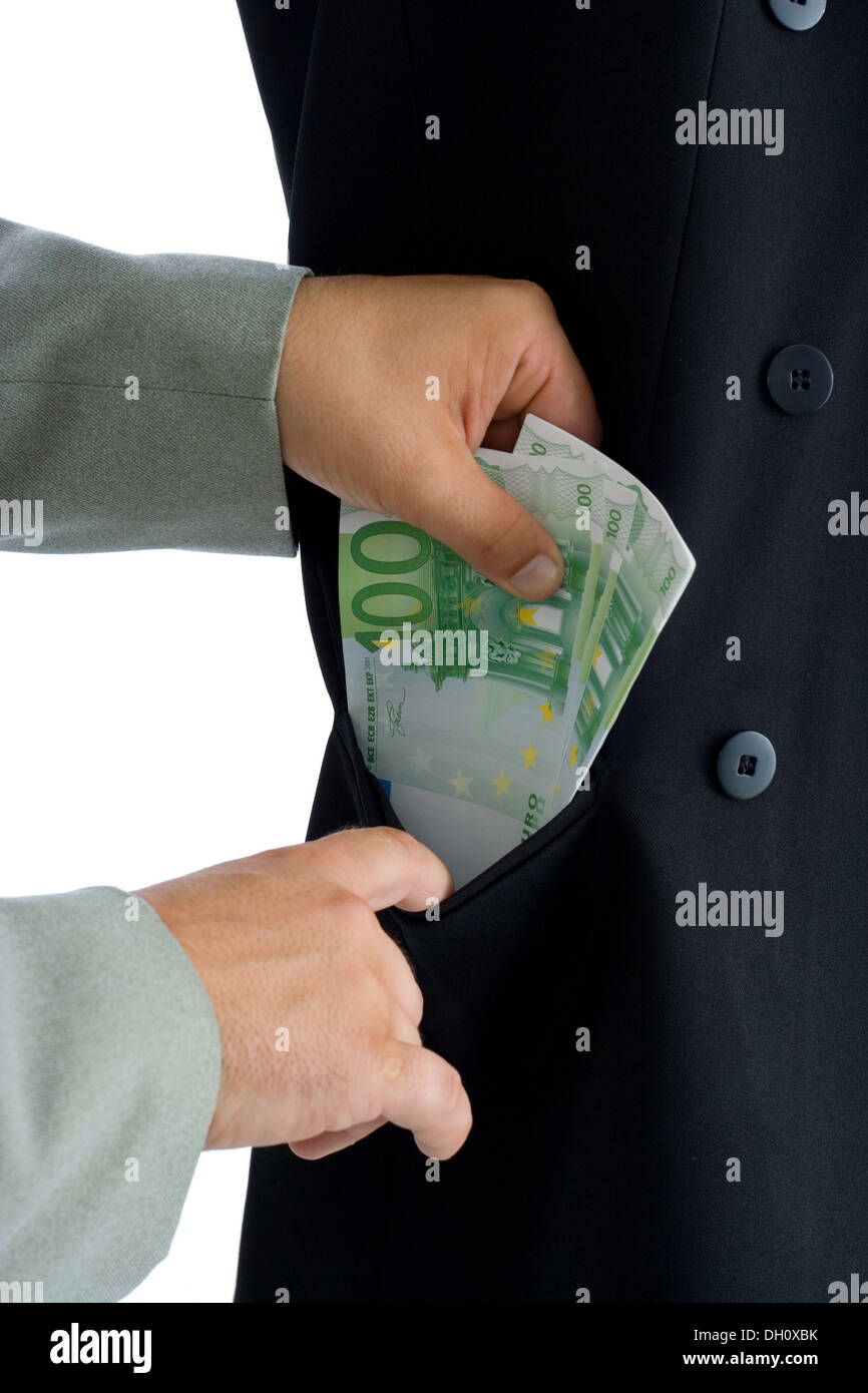 Money gift hands put euro hi-res stock photography and images - Alamy