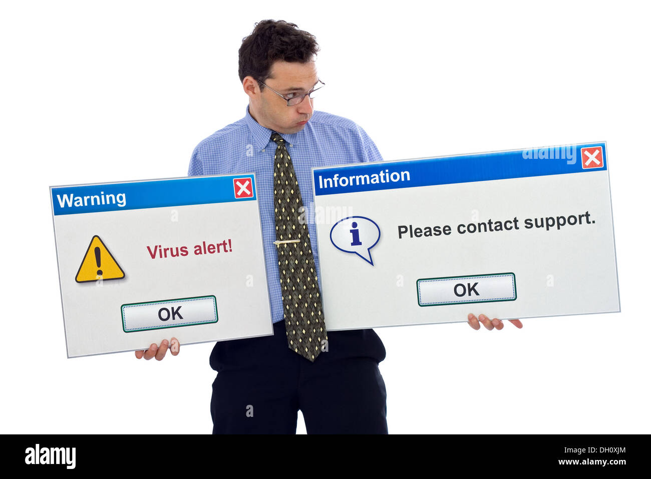 Virus alert! You have to contact support Stock Photo - Alamy