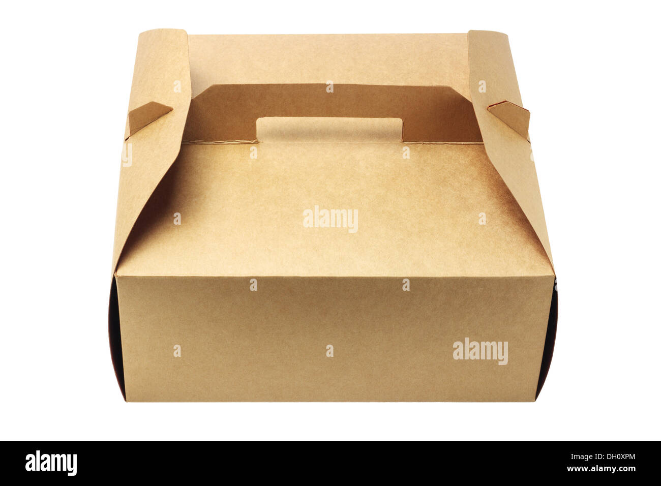 Takeaway Cake Box On White Background Stock Photo - Alamy