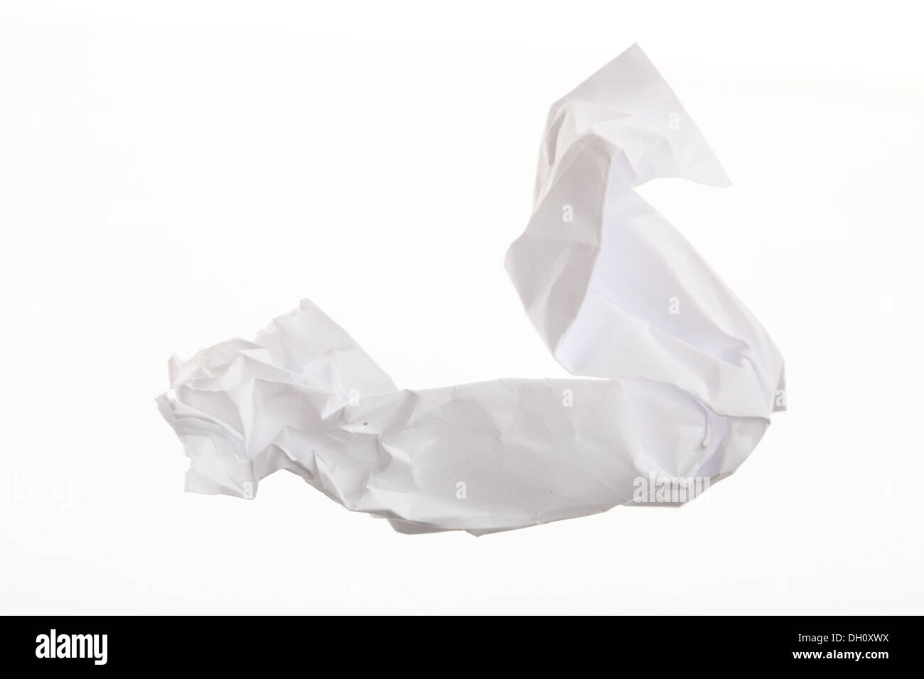 Crumpled paper isolated on white background Stock Photo - Alamy