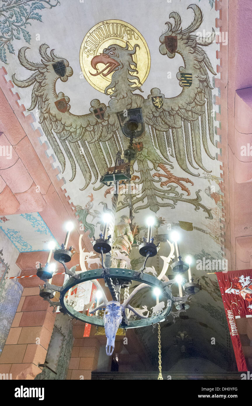 Elk213-1914v France, Alsace, Haut Koenigsbourg Chateau, 15th c, ceiling ...